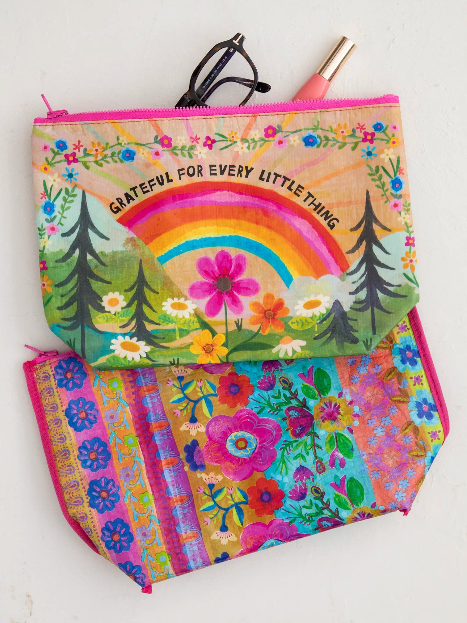 Recycled Reversible Pouch | Vintage Whimsy