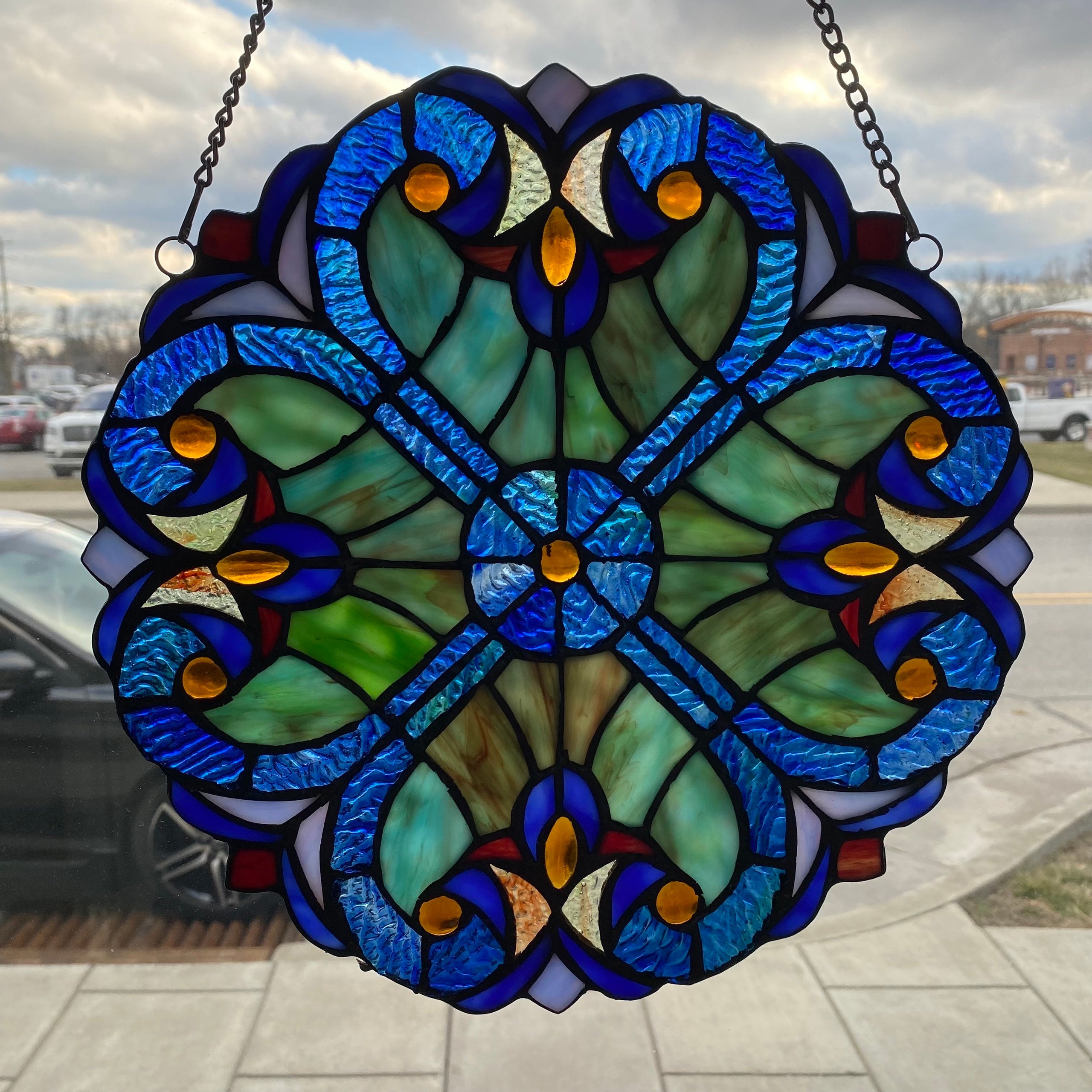 Peacock Stained Glass | Vintage Whimsy