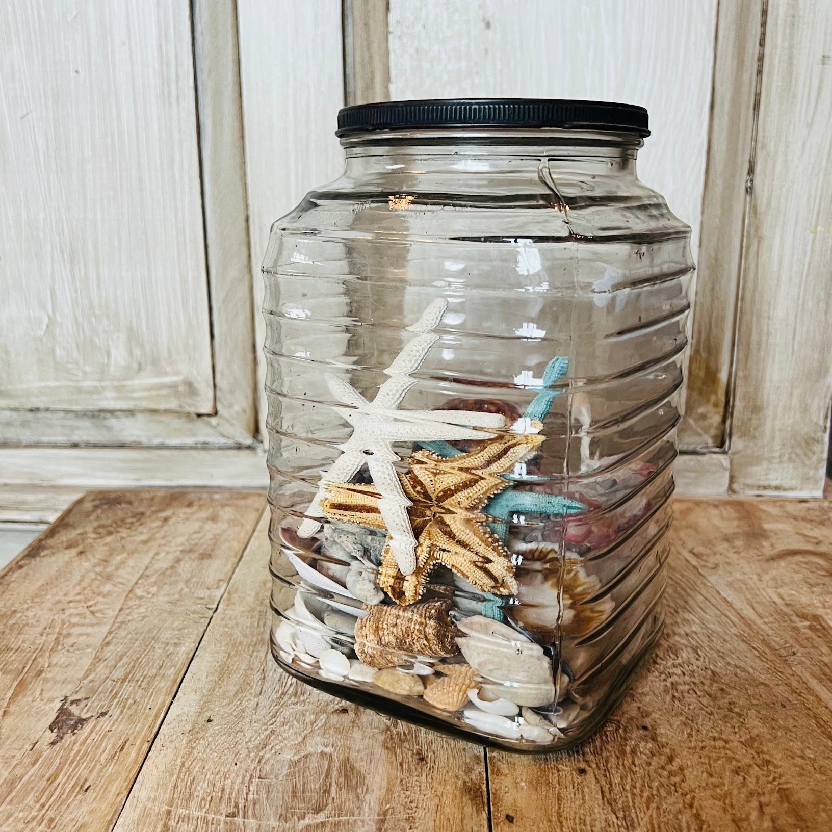 Vintage Jar with Shells | Vintage Whimsy